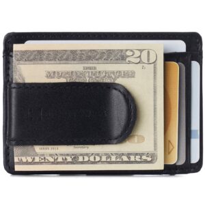 alpine swiss dermot mens rfid safe money clip minimalist wallet smooth leather comes in gift box black