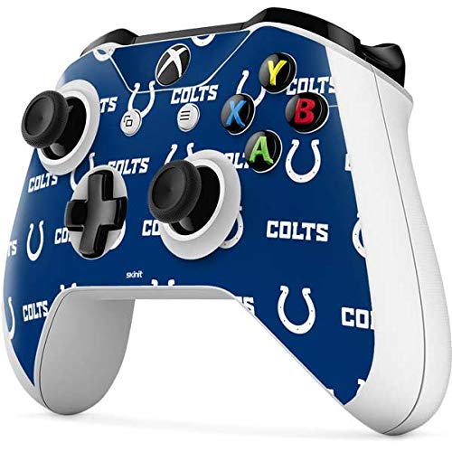 Skinit Decal Gaming Skin Compatible with Xbox One S Controller - Officially Licensed NFL Indianapolis Colts Blitz Series Design