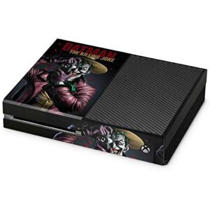 skinit decal gaming skin compatible with xbox one console - officially licensed warner bros the joker killing joke cover design