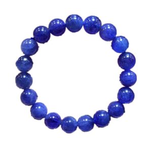 9.5mm natural tanzanite blue round beads gemstone jewelry women bracelet aaaaa