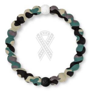 lokai silicone beaded bracelet for veterans awareness - medium, 6.5 inch circumference - jewelry fashion bracelet slides-on for comfortable fit - veterans awareness bracelet for men, women & kids