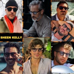 SHEEN KELLY Acetate Polarized Retro Oval Sunglasses For Men Women Pirate Captain Johnny Depp Style Eyewear