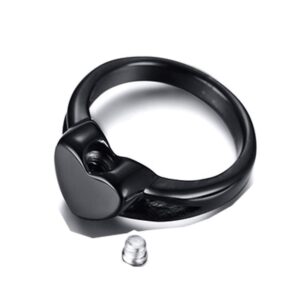 memorialu stainless steel black heart shape urn ring for ashes cremation memorial jewelry (9)