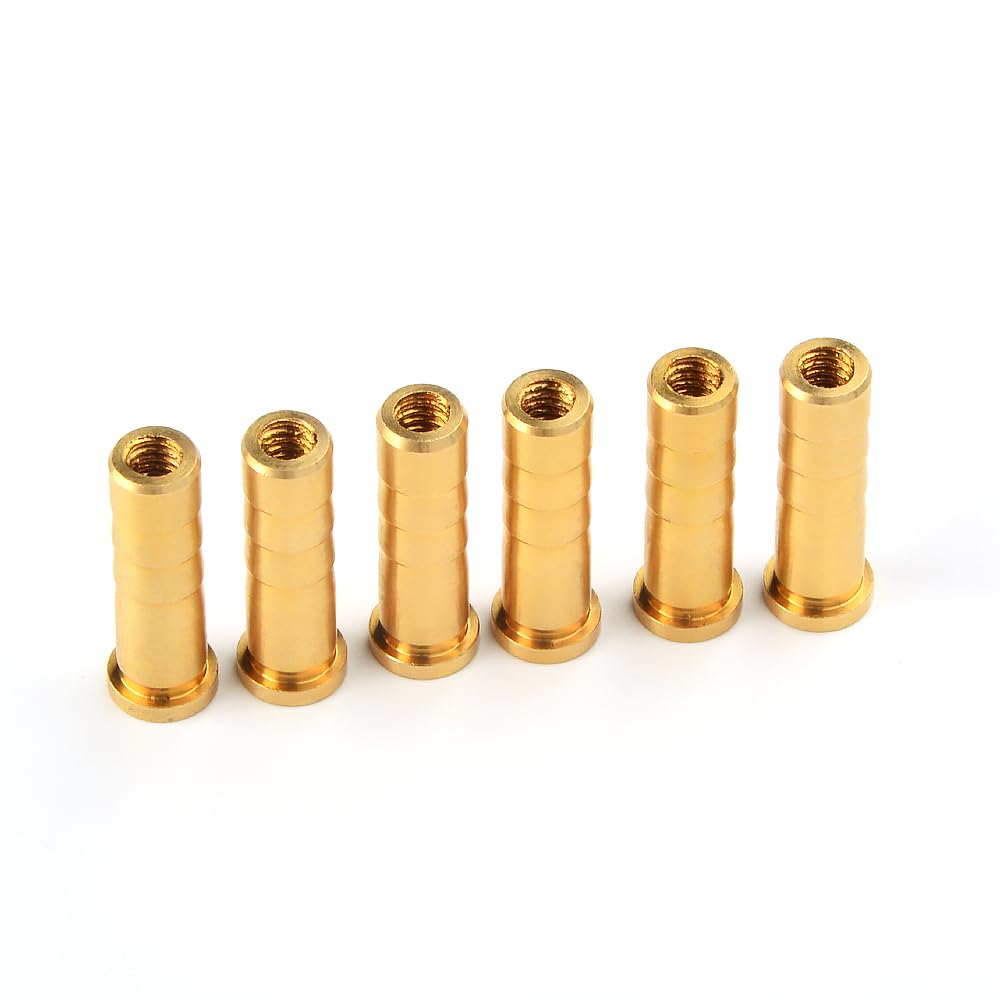 SHARROW 12pcs Archery Arrow Copper Insert Screw Copper Brass Arrow Inserts Arrowheads Connector for 6.2mm Arrow Shaft (150gr)