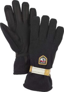 hestra windstopper tour glove - fleece glove for cross country skiing and ski touring - black - 8