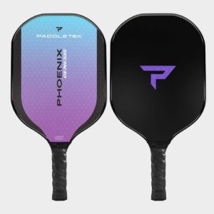 Paddletek Phoenix Genesis - Professional Pickleball Paddles with Honeycomb Core – Polycore & Fiberglass Epoxy Surface - High Tack Performance Grip – 7.4 oz to 7.8 oz – USAPA Approved (Purple)