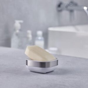 Joseph Joseph Slim Stainless-Steel Compact Soap Dish with Drain, One-Size, Stainless Steel