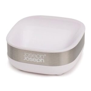 Joseph Joseph Slim Stainless-Steel Compact Soap Dish with Drain, One-Size, Stainless Steel