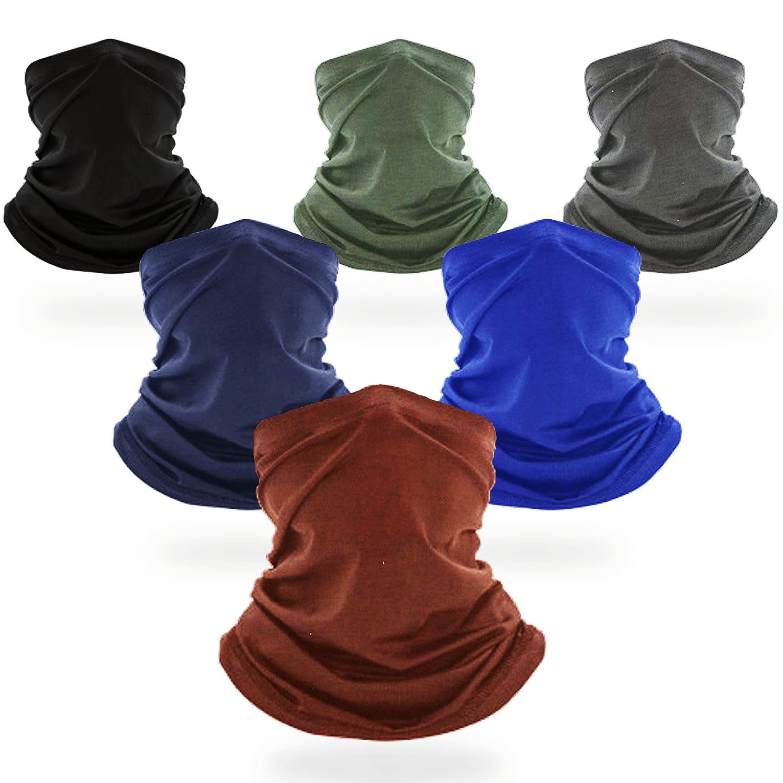 Neck Gaiter Mask Face Scarf Bandana Tube Cover Headwear Balaclava Headband Headwrap for Men and Women