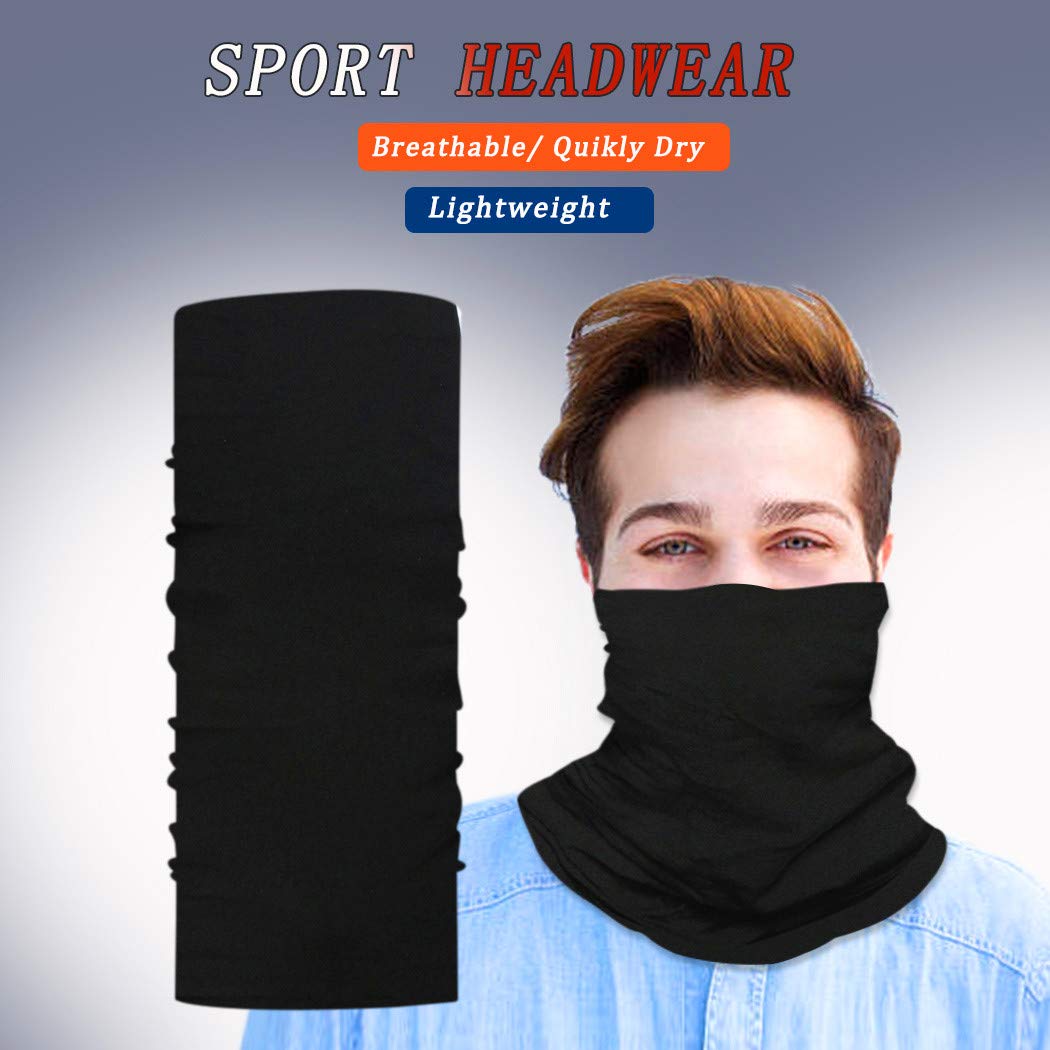 Neck Gaiter Mask Face Scarf Bandana Tube Cover Headwear Balaclava Headband Headwrap for Men and Women