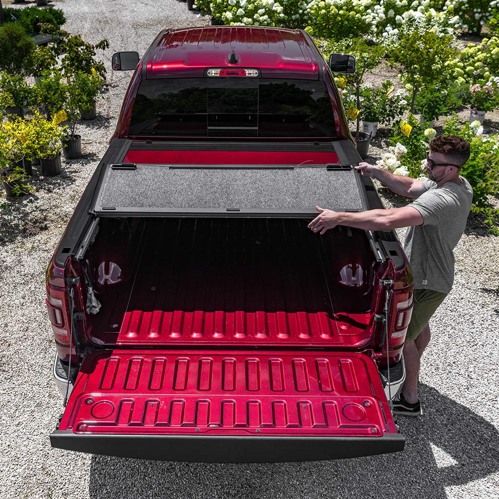 A.R.E. Fusion Painted Hard Fold Truck Bed Tonneau Cover | AR12002L-GAZ | Fits 2015 - 2021 Chevy/GMC Colorado/Canyon 5' Bed (61.7"), Paint Code: 50/GAZ Summit White