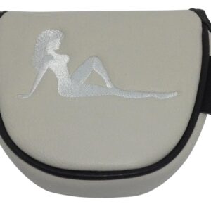 ReadyGOLF Mudflap Girl Embroidered Grey Putter Cover Mallet