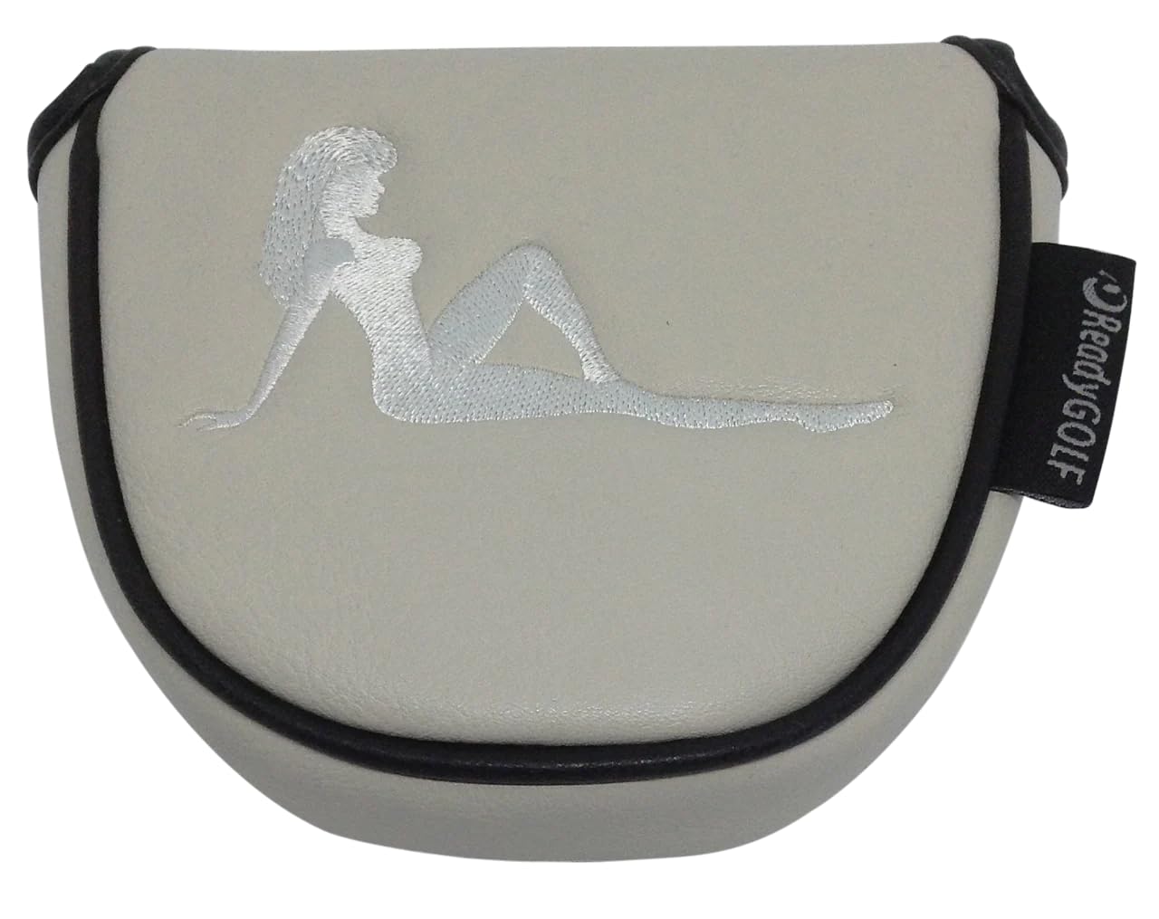 ReadyGOLF Mudflap Girl Embroidered Grey Putter Cover Mallet