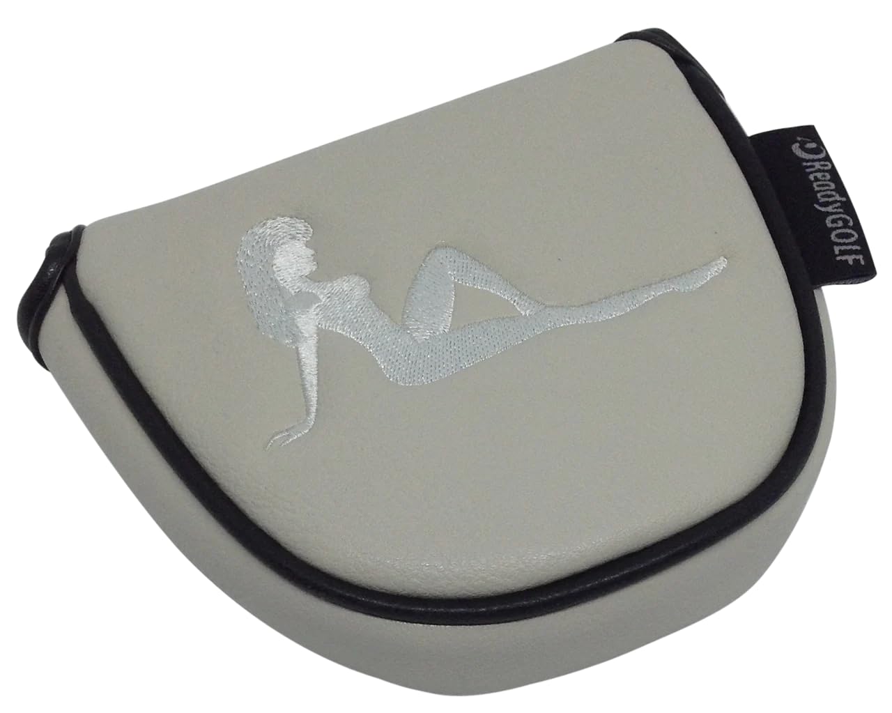 ReadyGOLF Mudflap Girl Embroidered Grey Putter Cover Mallet