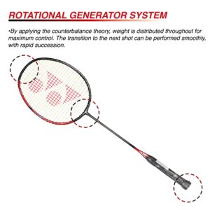 X Astrox Smash Graphite Badminton Racquest with Full Cover (Black Flash Red) | for Beginner Players | 73 Grams | Maximum String Tension - 28lbs | Ultra Light