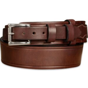 bullhide belts mens leather belt for work, casual, dress, 1.75" wide, brown, 40"