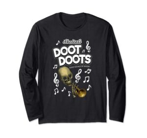 skeltal's doot doots spooky boi halloween sbubby cereal long sleeve t-shirt