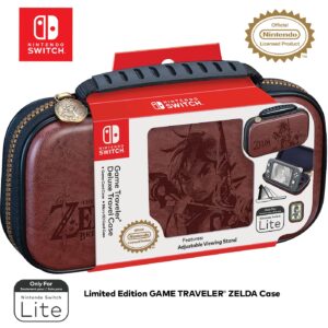 cokem international ltd. nintendo switch lite game traveler deluxe travel case - the legend of zelda, brown - nintendo switch