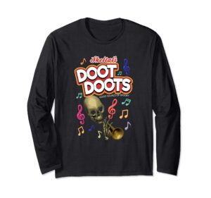 skeltal's doot doots spooky boi halloween sbubby cereal long sleeve t-shirt