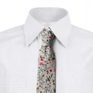 Lunarable Men's Tie, Colorful Garden Hummingbirds, 3.7", Pink Green