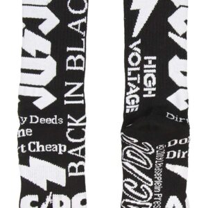 AC/DC Logo Athletic Crew Socks 2 Pair Pack For Men