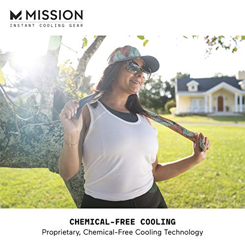 MISSION Cooling Visor, Bright White - Unisex Fit for Men & Women - Lightweight & Durable - Cools Up to 2 Hours - UPF 50 Sun Protection - Machine Washable