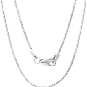 ARGENTO REALE 925 Sterling Silver Necklace 2MM-5MM Snake Chain Necklace, Round Flexible Italian Snake Chain Necklace 16-30, silver necklace made in italy