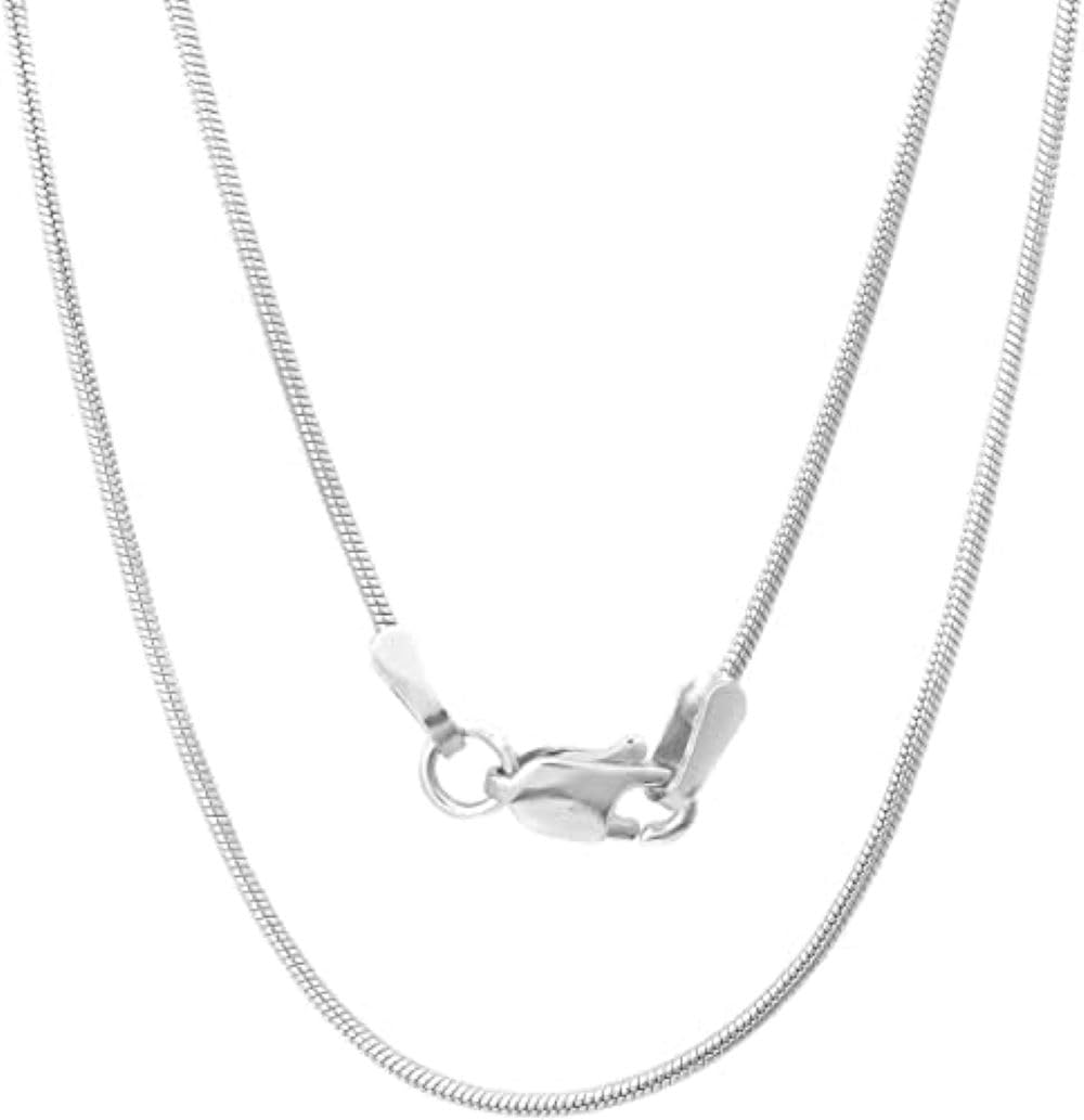 ARGENTO REALE 925 Sterling Silver Necklace 2MM-5MM Snake Chain Necklace, Round Flexible Italian Snake Chain Necklace 16-30, silver necklace made in italy