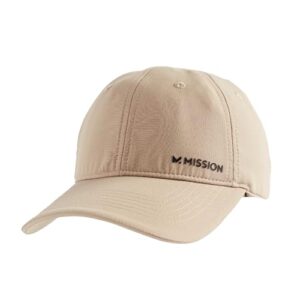 mission cooling performance hat, sand - unisex baseball cap for men & women - lightweight & adjustable - cools up to 2 hours - upf 50 sun protection - machine washable