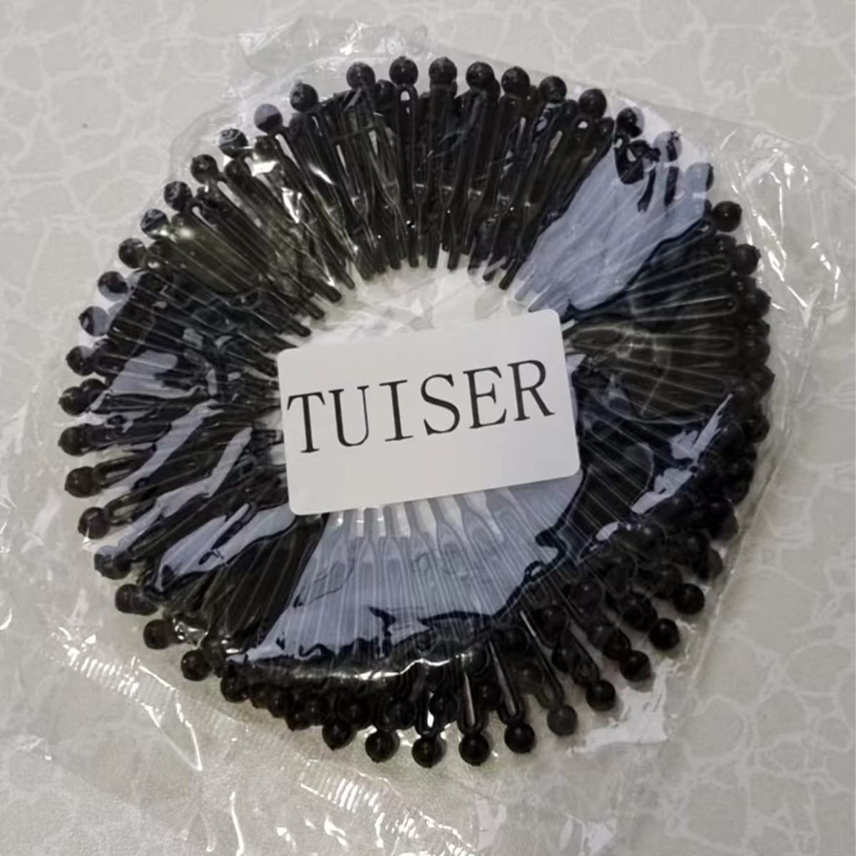 TUISER comb Headband full circle stretch comb 3pcs tooth flexible plastic comb headband clear for women girl