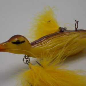 CATCHSIF Topwater Orange Duck Hard Fishing Lures with Rotating Flippers 1PK_AB