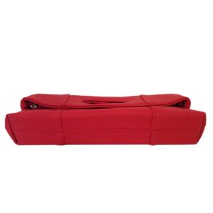 Synthetic Leather Fold Over Clutch (RED)