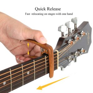 Guitar Capo, Premium Zinc Alloy Capo for Acoustic, Electric and Classical Guitars, Ukulele, Banjo, Bass, Mandolin