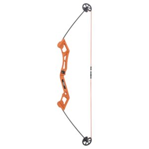 bear archery valiant bow set for youth, right hand, flo orange