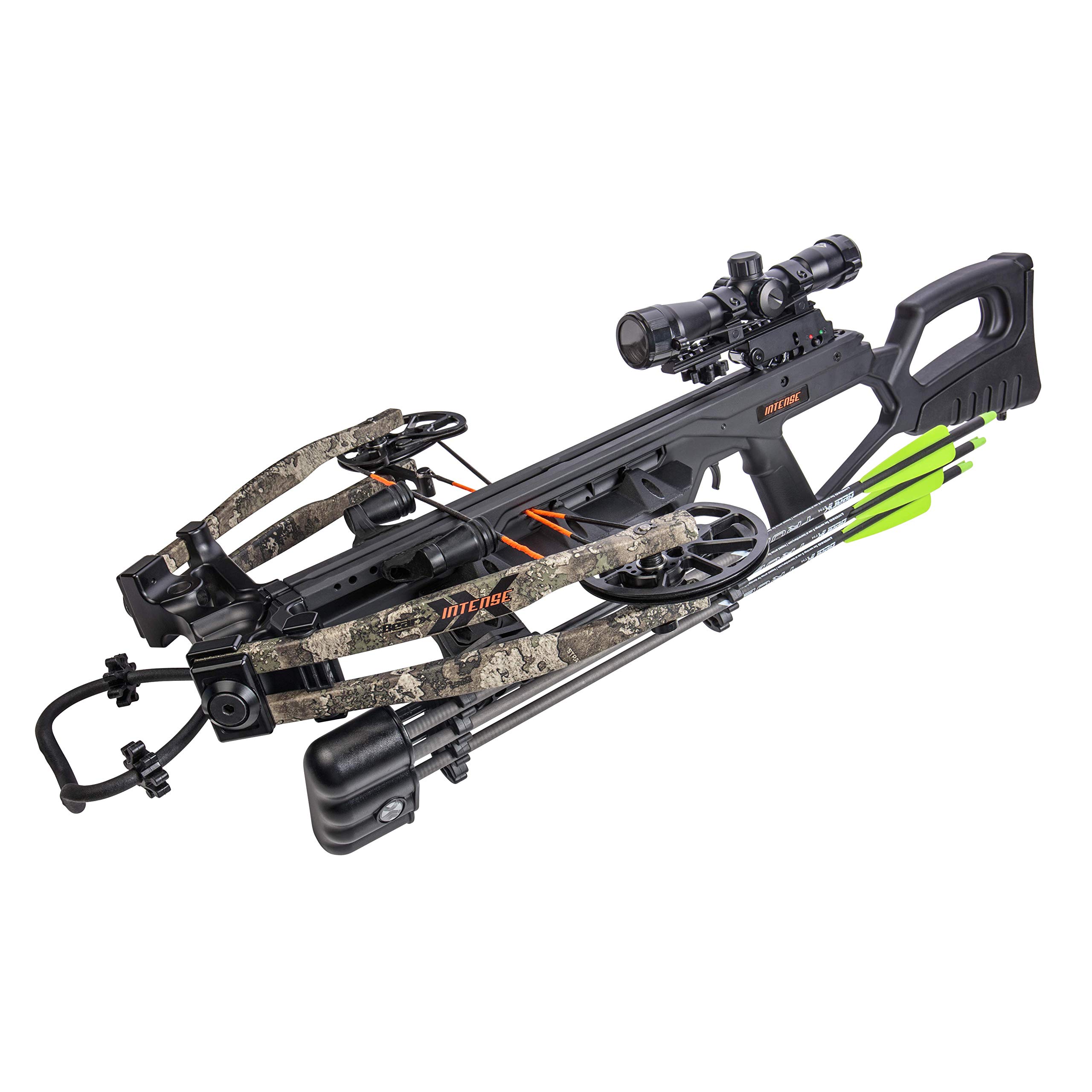 BearX Intense Ready to Shoot Crossbow Package with Scope, Quiver, Bolts, Cocking Rope, and Wax, Strata Finish, One Size (AC03A2AA185)