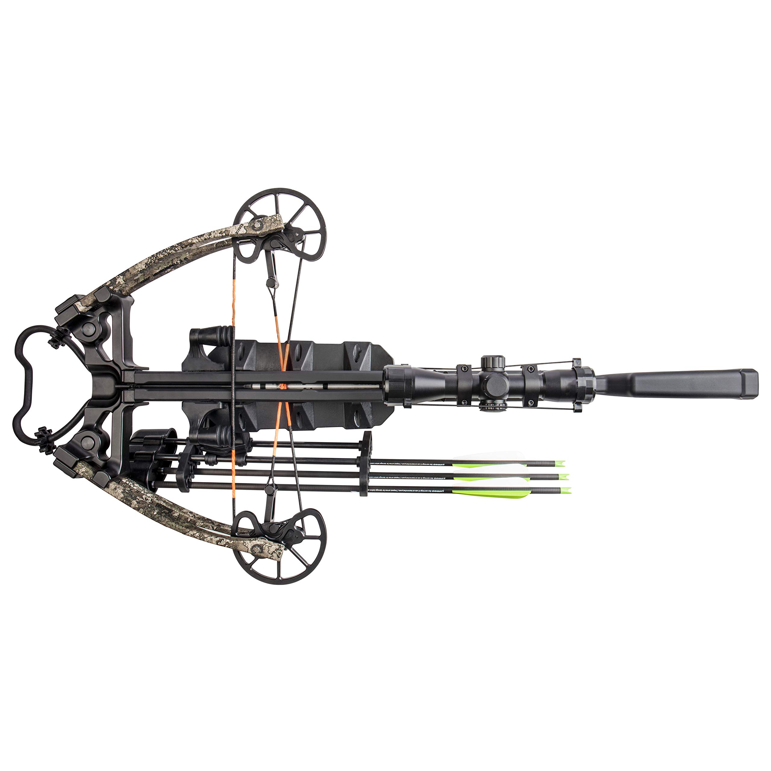 BearX Intense Ready to Shoot Crossbow Package with Scope, Quiver, Bolts, Cocking Rope, and Wax, Strata Finish, One Size (AC03A2AA185)