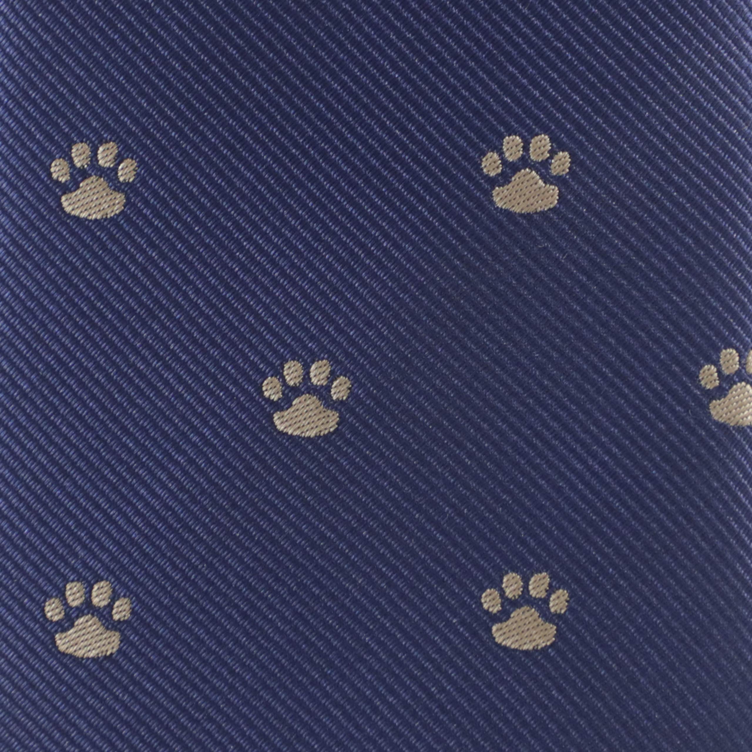 MENDEPOT Puppy Dog Paw Print Pattern Necktie With Gift Box Dog Foot Print Tie