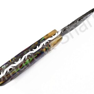 Smart & Sharp Custom Handmade Damascus Steel Hunting Knife/Skinning Knife AA-17216, 17217, 17218, 17219, 17220 and 17221 (Multi Color Resin)