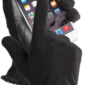 isotoner womens Stretch Fleece Glove - Microluxe Black One Size