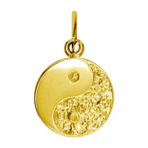 sziro mini yin and yang charm in 14k yellow gold