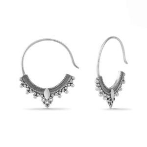 boma jewelry sterling silver bohemian pull through hoop earrings