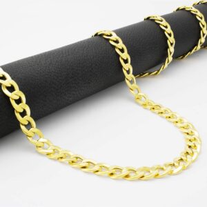 Nuragold 10k Yellow Gold 5.5mm Cuban Curb Link Chain Pendant Necklace, Mens Womens Jewelry 16" 18" 20" 22" 24" 26" 28" 30"