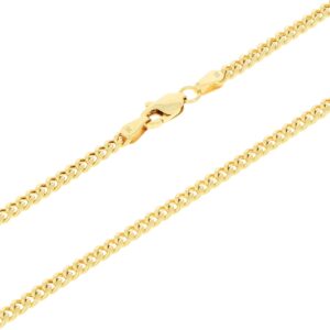 Nuragold 14k Yellow Gold 3mm Miami Cuban Link Chain Bracelet or Anklet, Mens Womens Jewelry 7" 7.5" 8" 8.5" 9"