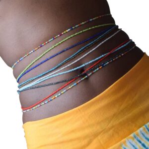 Yixin Boho Layered Waist Chains Beach Beads Belly Body Chain Fashion Belts Body Accessories Jewelry for Women