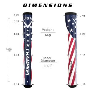 CHAMPKEY USA Pistol Golf Putter Grip | Comfortable Polyurethane and Lightweight Putter Grips