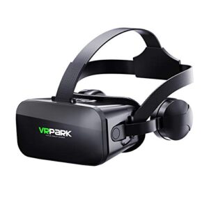 vr glasses - virtual reality 3d glasses come with headphonesvr headset virtual reality gear vr roller coaster daydream viewmaster vr box vr goggles (color : black)