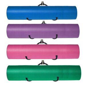 metal adjustable wall rack, multi-purpose shelf for foam roller racks yoga mat storage exercise mat organizer bath towels holder for your fitness class or home gym bathroom, up to 20lbs - （4 pack）