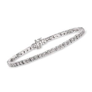 ross-simons 0.25 ct. t.w. diamond tennis bracelet in sterling silver. 7 inches