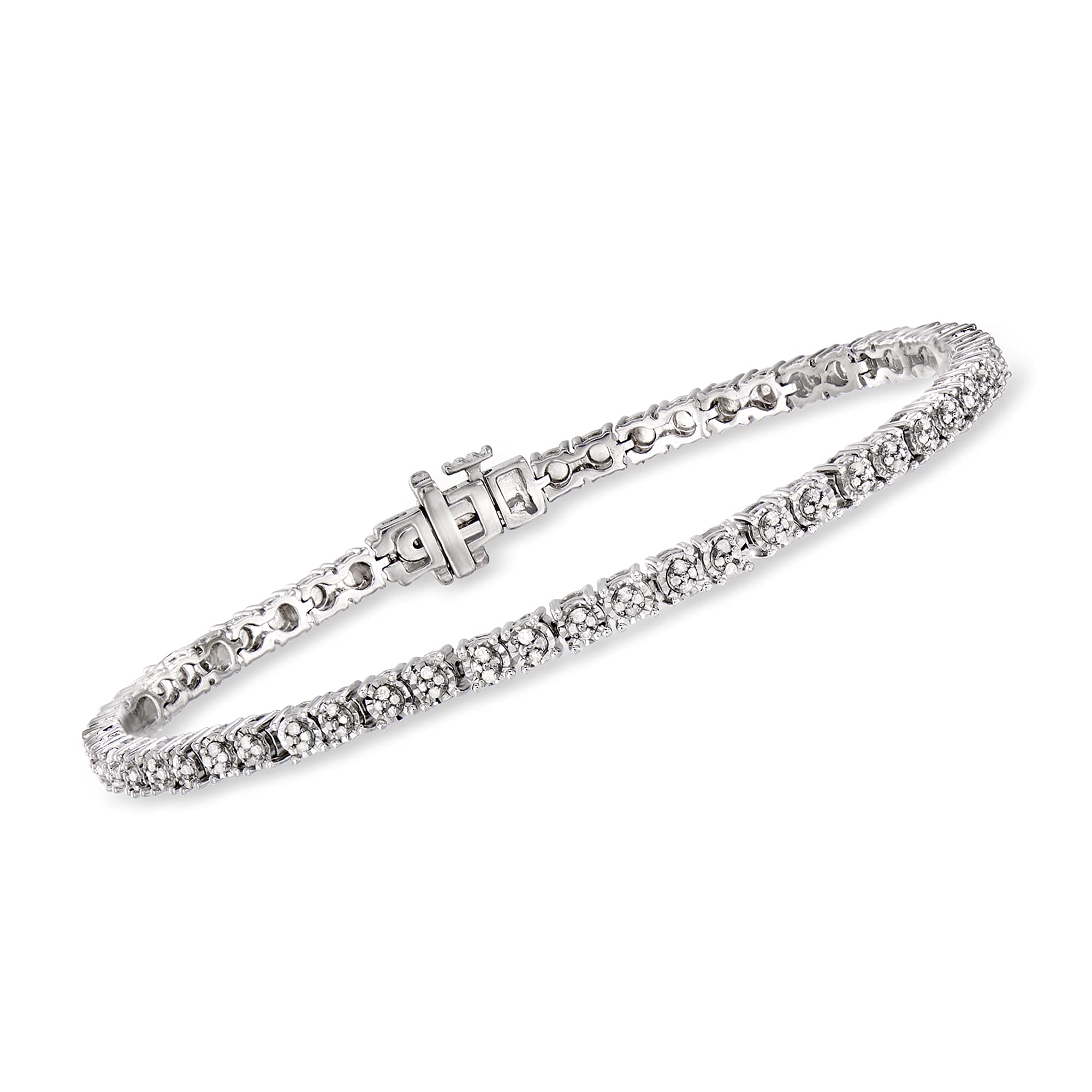 Ross-Simons 0.25 ct. t.w. Diamond Tennis Bracelet in Sterling Silver. 7 inches