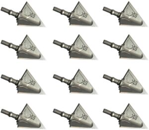 jianzd archery broadheads 100grain hunting 3fixed blade arrow heads for crossbow and compound bowpack of 12…